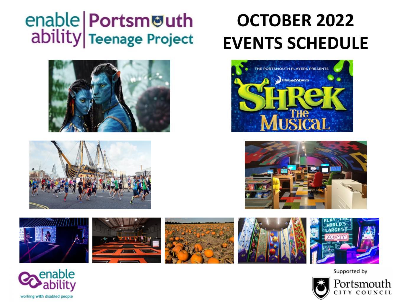 Portsmouth Teenage Project Event Schedule – October 2022 - Enable Ability