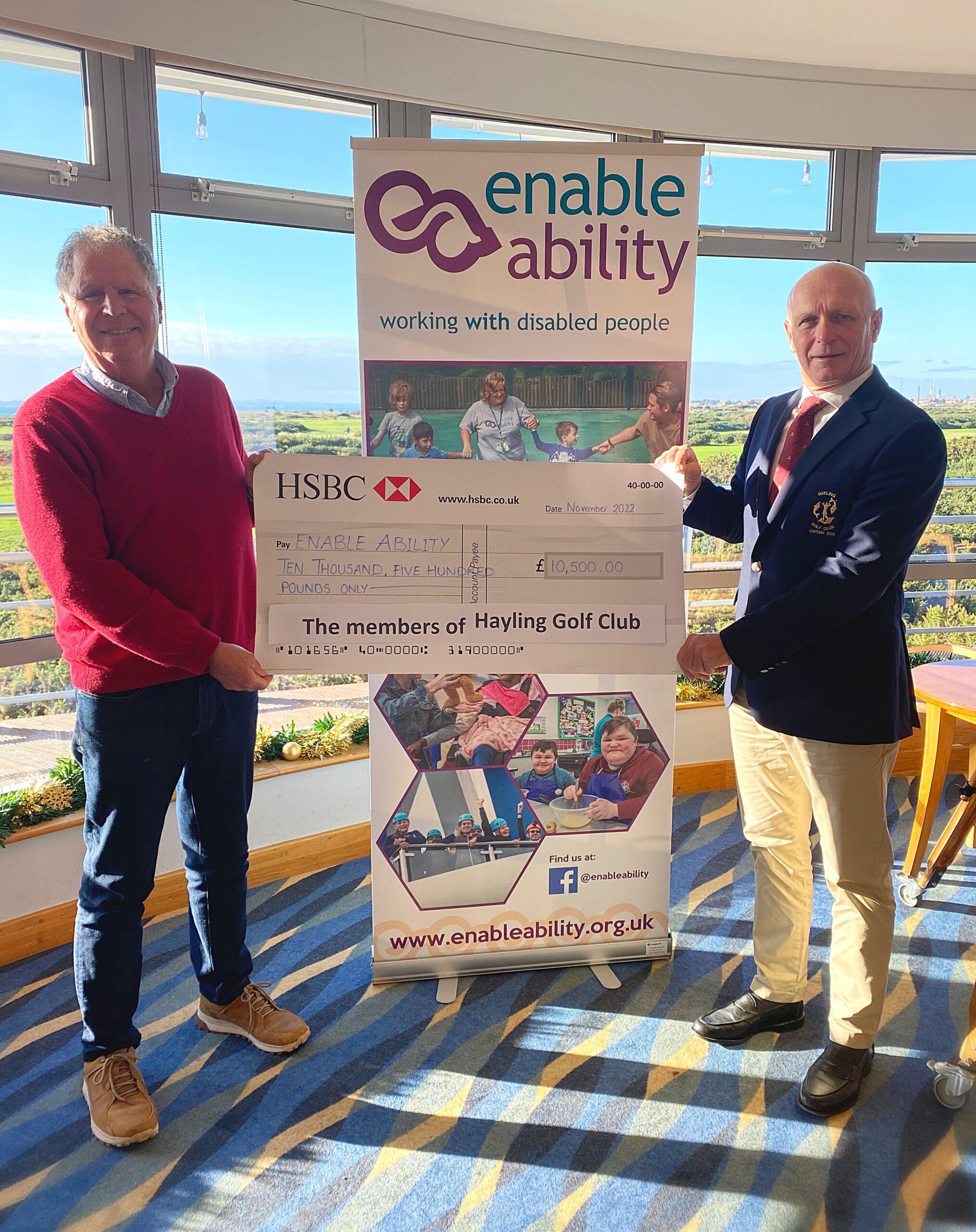 Huge thanks to Hayling Golf Club Captain! - Enable Ability