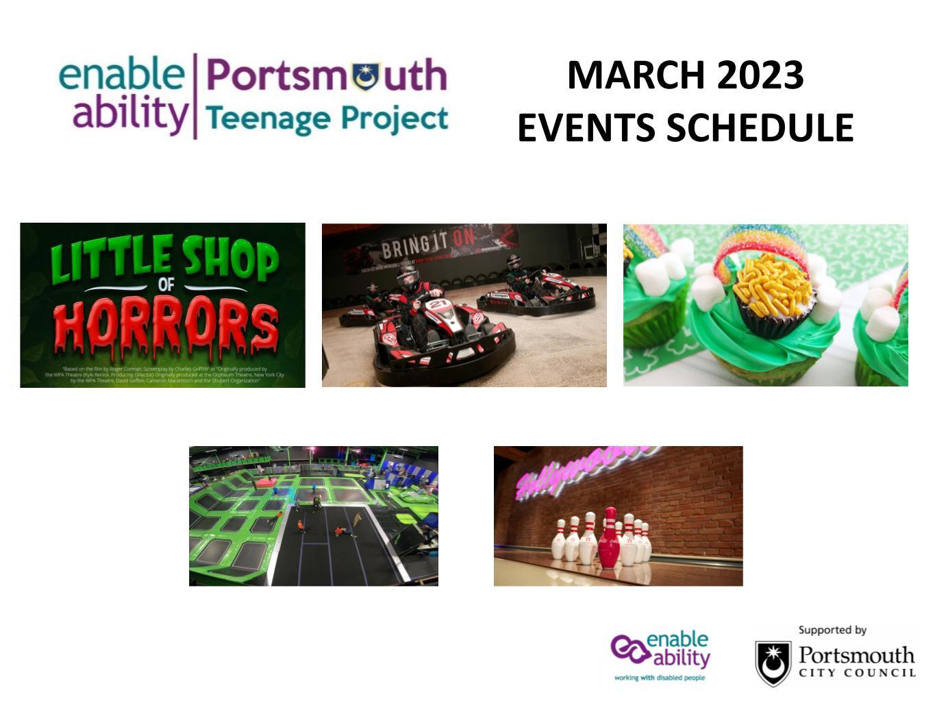 Portsmouth Teenage Project Events Schedule – March 2023 - Enable Ability